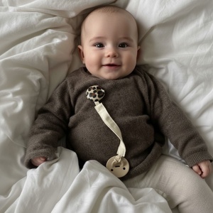 Sujeta chupete PEBBLE Elhée sand | Abitare Kids